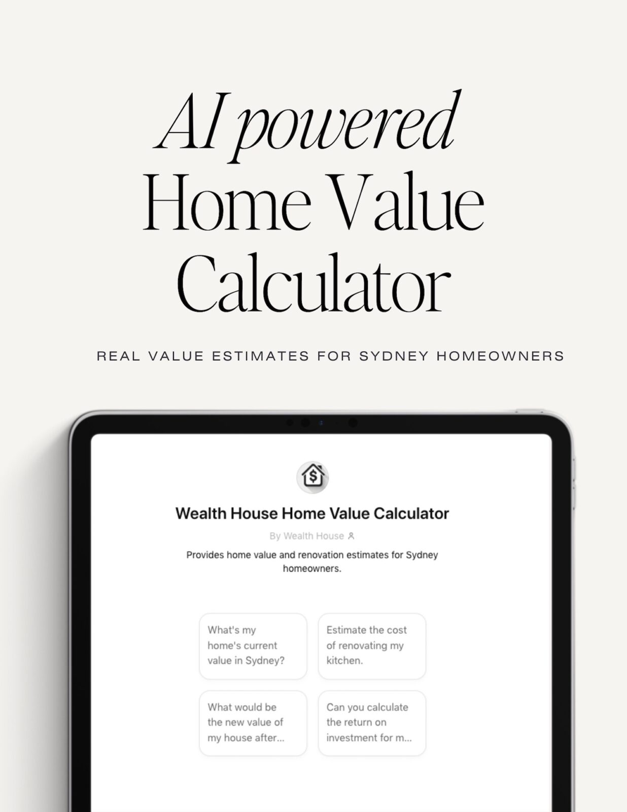 Free Home Value Calculator for Sydney Homeowners - Wealth House